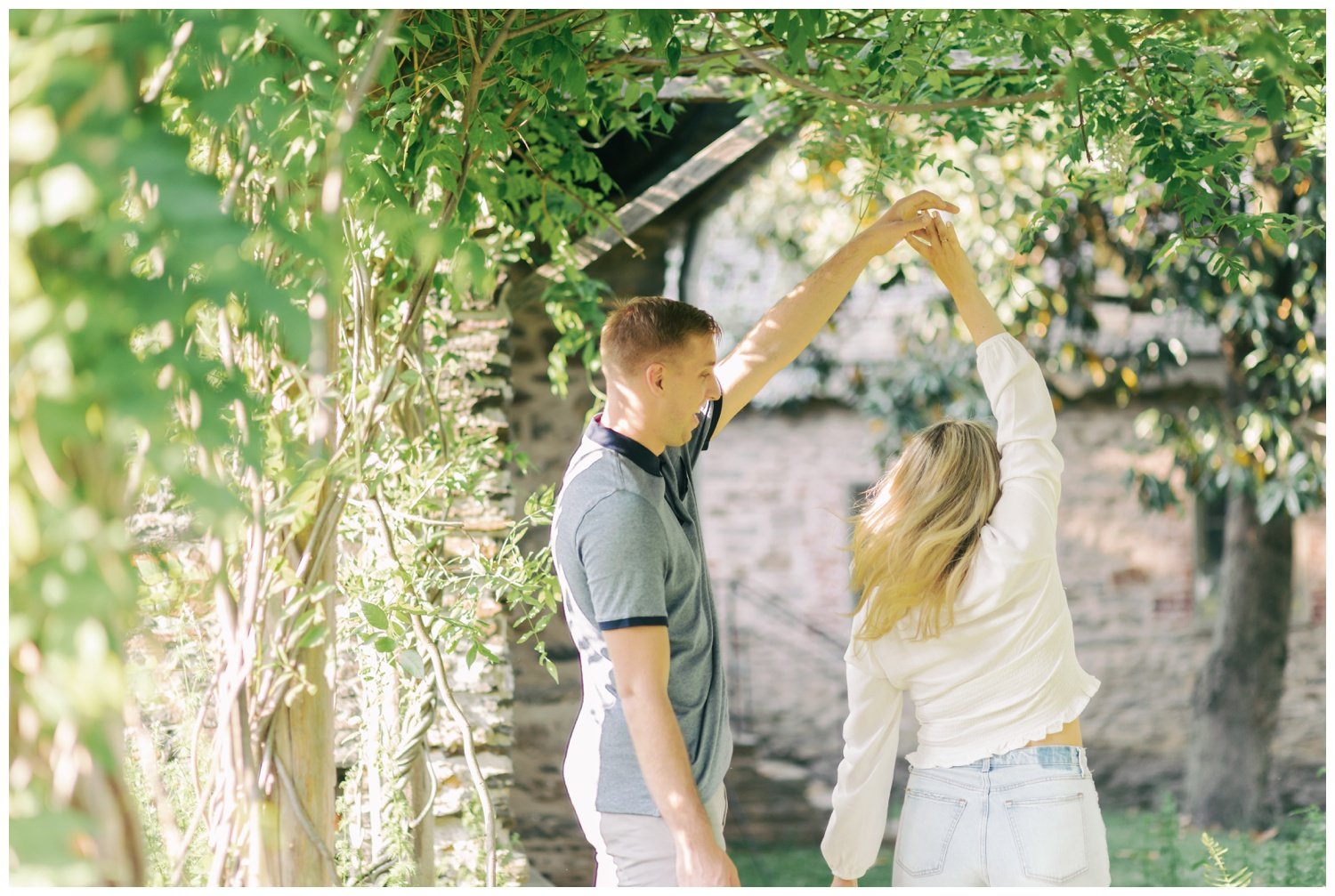 Bartram’s Garden Engagement | Kylee & Matt - cjamie.com